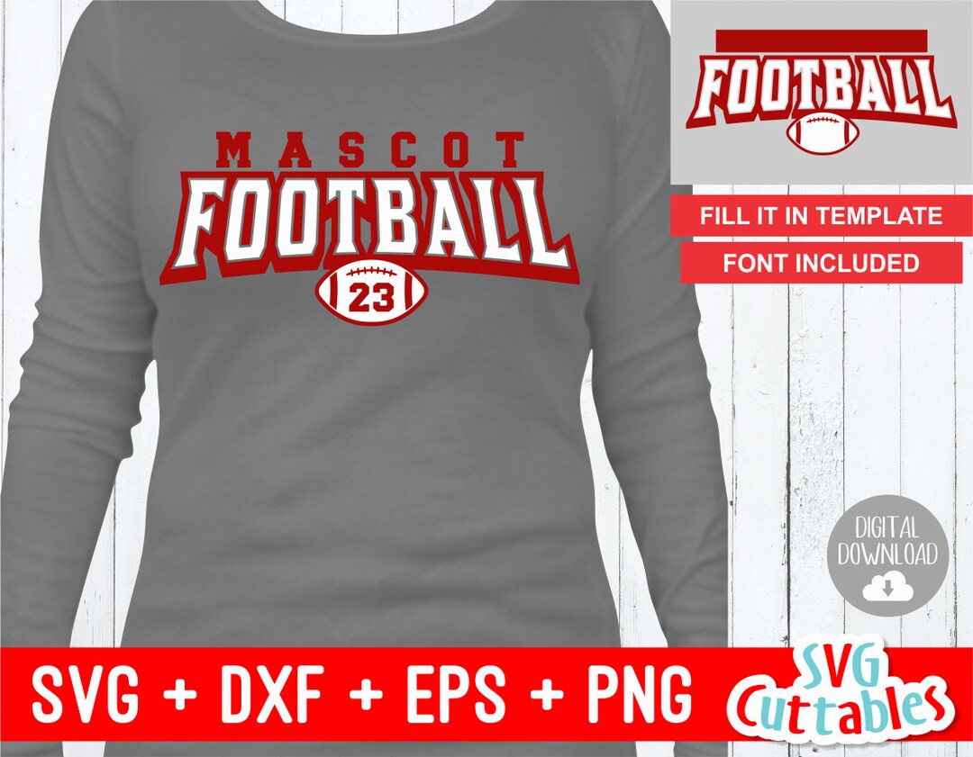 Football Cut File - Football Template 0035 - Svg - Eps - Dxf - Football ...