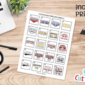 Color Guard Svg Bundle - Color Guard Template Bundle 1 - Svg - Dxf ...