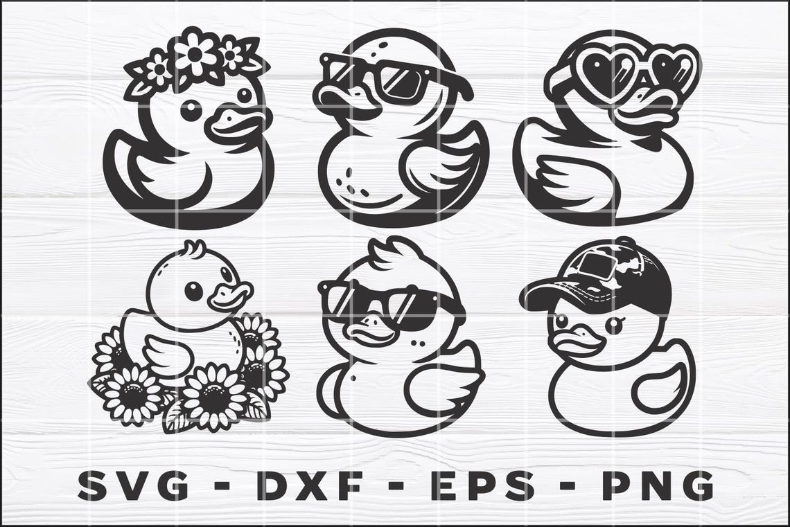 Rubber Duck Svg - Rubber Duck Bundle 1 - Svg - Dxf - Eps - Png - Vector ...