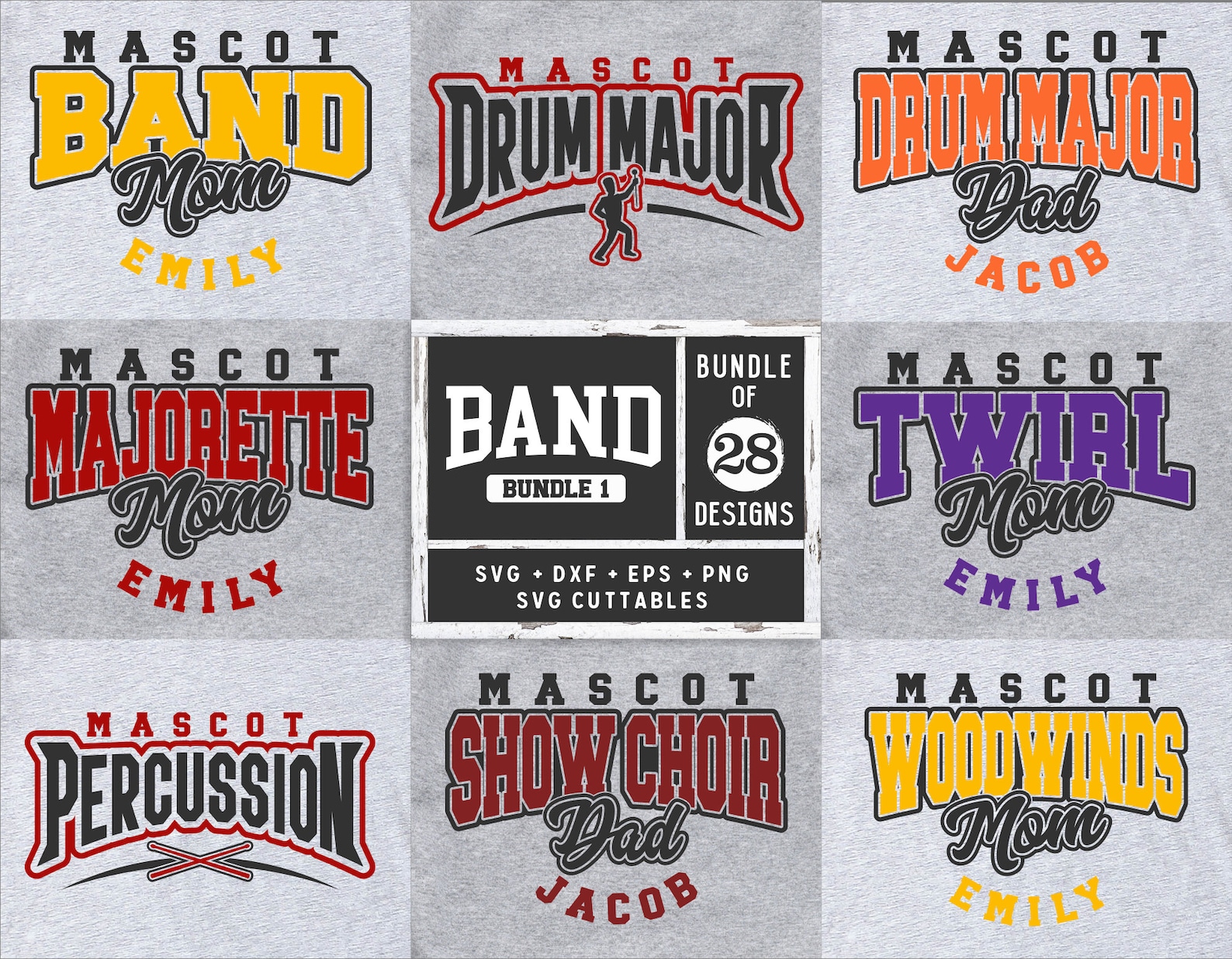 Band Template Svg Bundle 1 Cut File - Bandk Svg - Marching Band - Svg ...