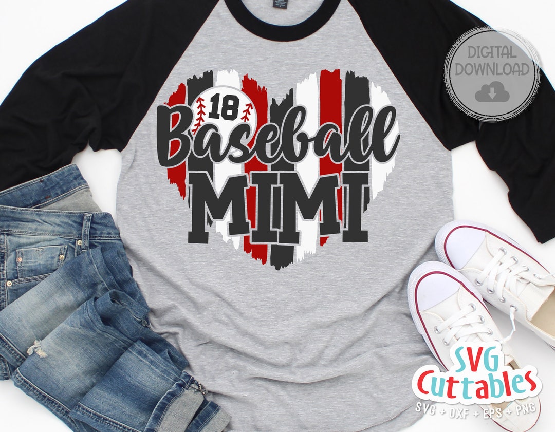 Baseball Mimi Svg - Baseball Cut File - Svg - Dxf - Eps - Png ...