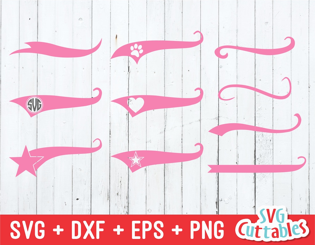 Text Tails Svg, Swoosh Svg, Text Swoosh, Text Tail Cut File, Svg, Dxf ...