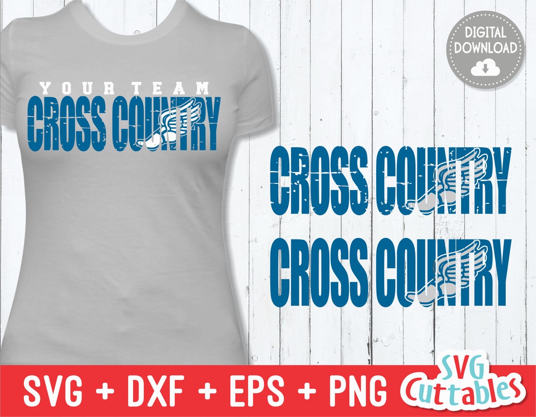 Cross Country Svg - Cross Country Cut File - Dxf - Eps - Svg - Png ...