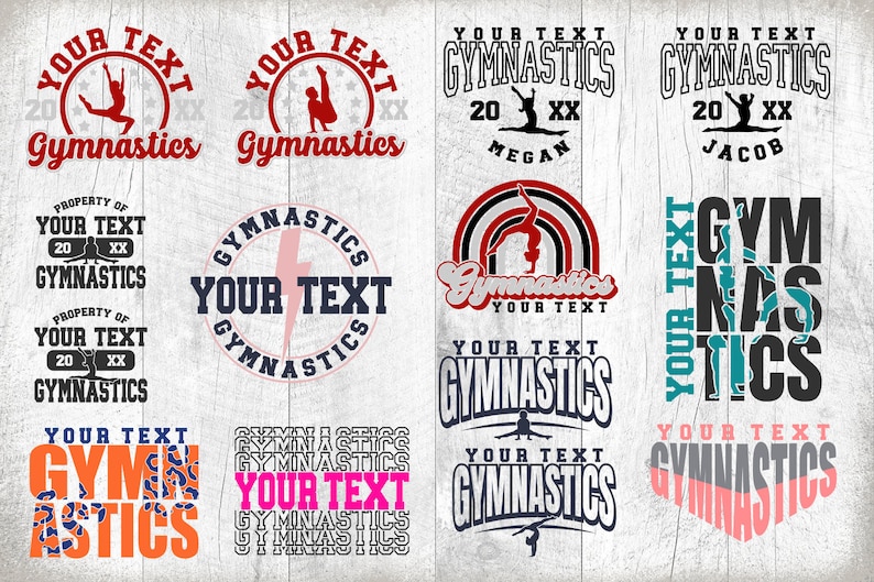 Gymnastics Svg Bundle - Gymnastics Cut File - Gymnastics Template ...