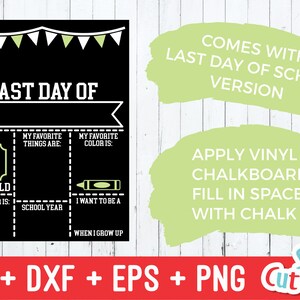 First Day of School Svg - Last Day of School - Svg - Eps - Dxf - Png ...