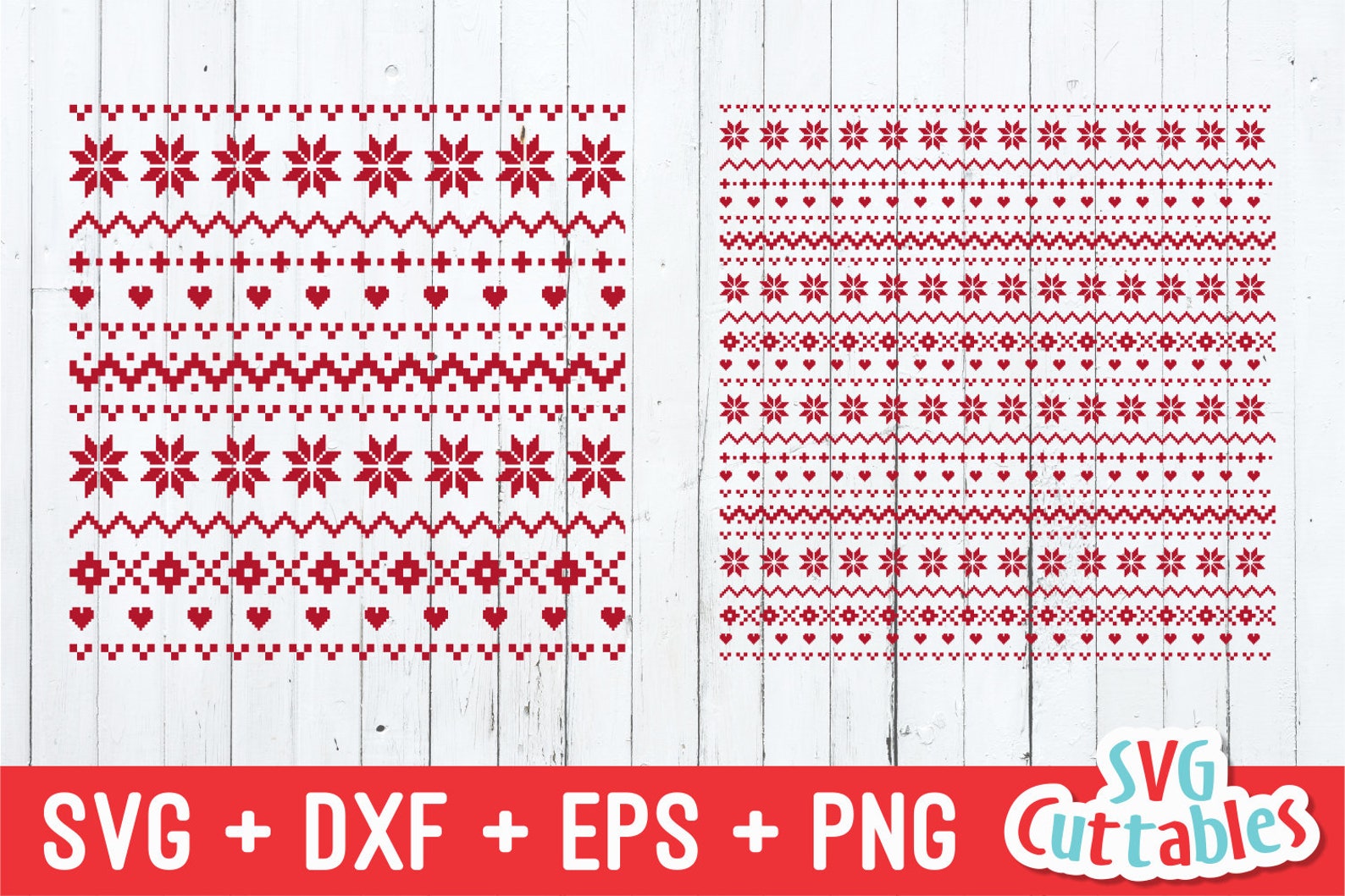 Christmas Sweater Pattern SVG - Cut File - Svg - Eps - Dxf - Png ...