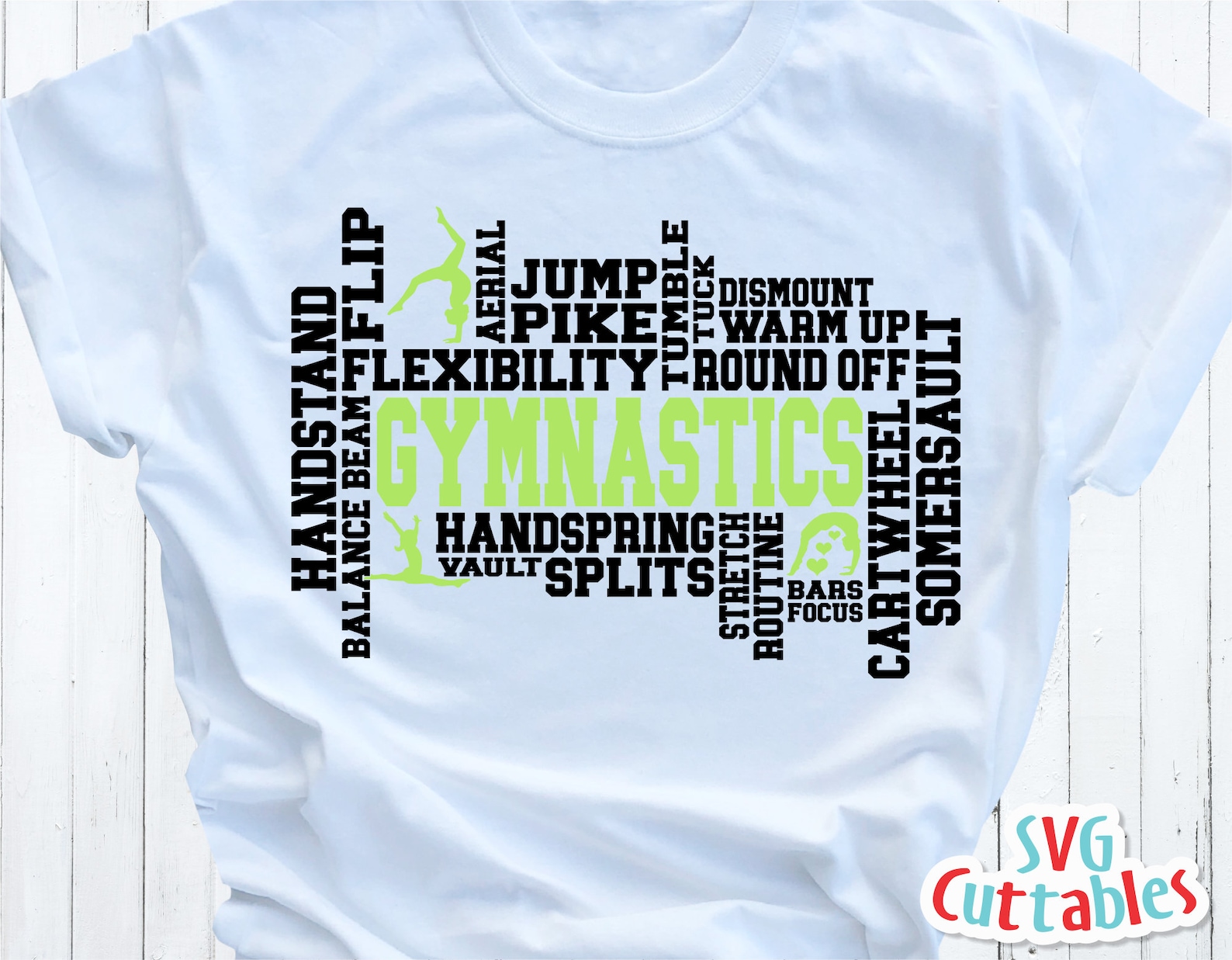Gymnastics Svg Gymnastics Word Art Subway Art Svg Dxf | Etsy