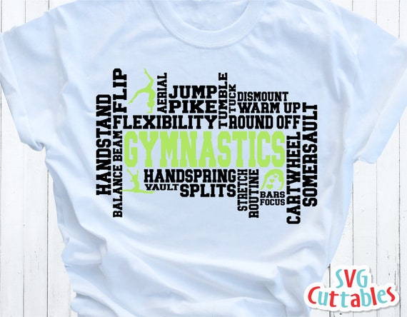 Gymnastics Svg Gymnastics Word Art Subway Art Svg Dxf | Etsy