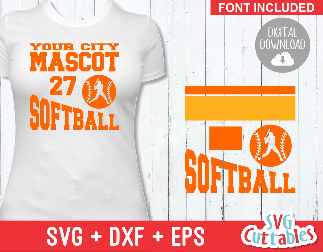 Softball Svg, Softball Template, Team, Svg, Eps, Dxf, Silhouette File ...