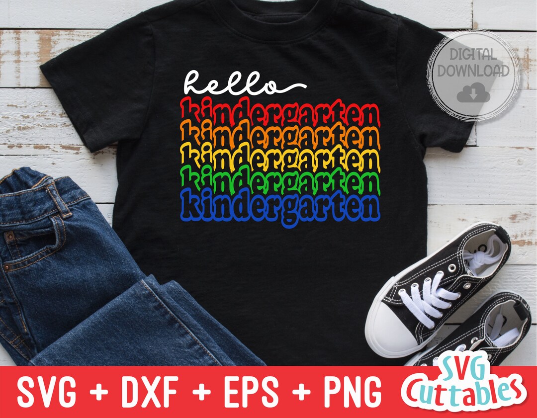 Hello Kindergarten Svg - Kindergarten Cut File - Back to School Svg ...
