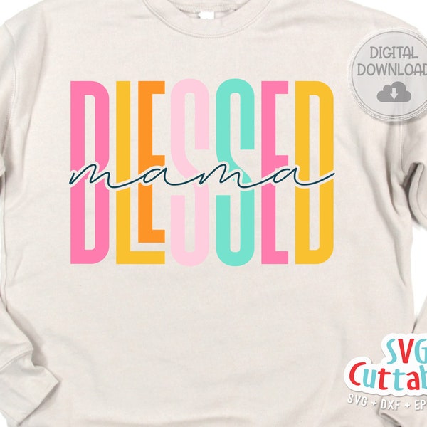Blessed Momma Svg - Etsy
