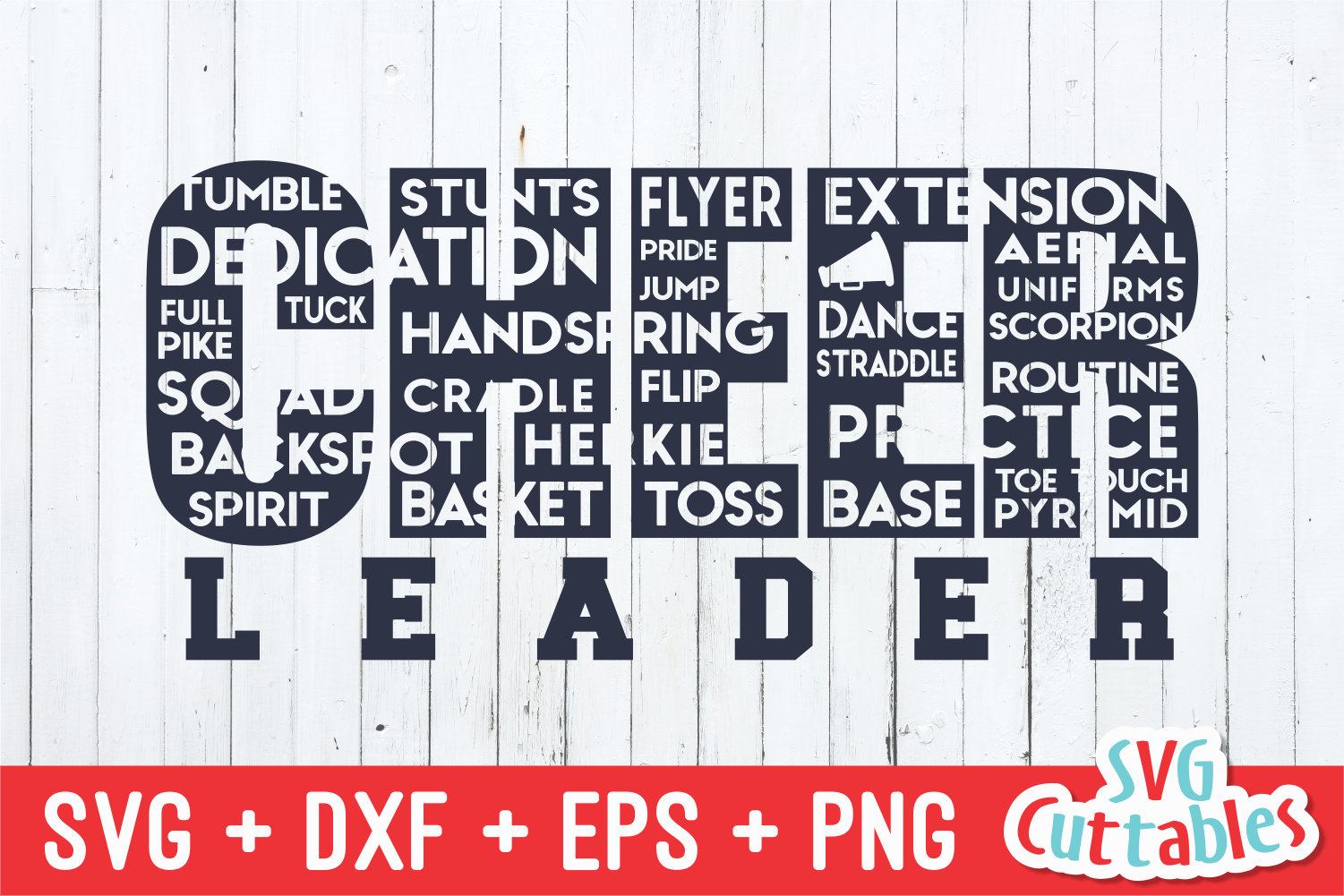Cheer Word Art Svg Cheerleader Cut File Dxf Eps Svg - Etsy