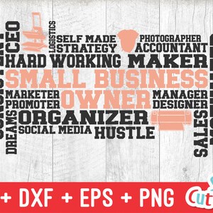Small Business Owner Word Art Svg - Cut File - Small Business - Svg ...