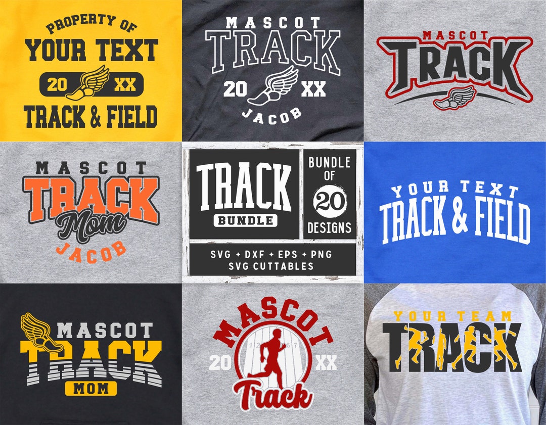 Track Svg Bundle - Track and Field Template Bundle - Track Cut File ...