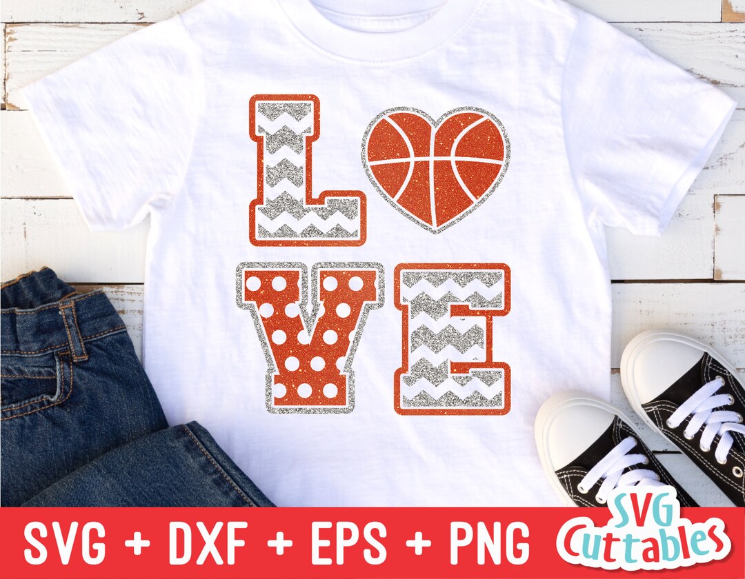 Basketball Svg, Love Baskeball Svg, Basketball Heart Svg, Basketball ...