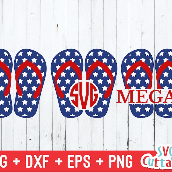 Patriotic Flip Flops - Etsy