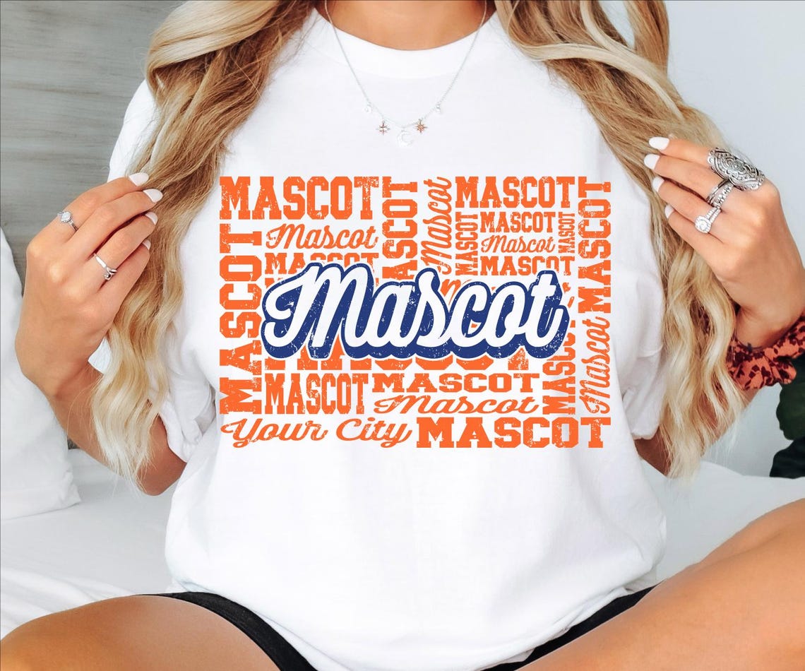 Custom Mascot Word Art Script Design, School Spirit, Svg and Png Files ...