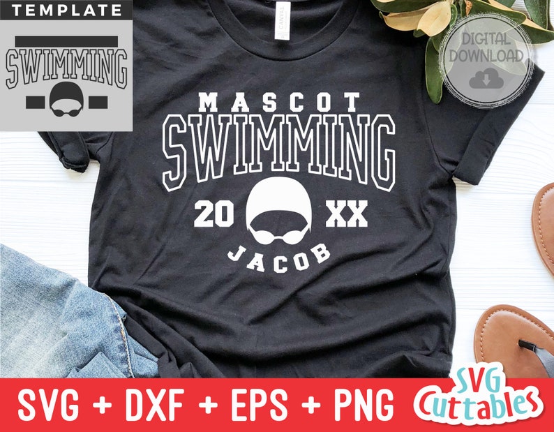 Swimming Svg Swim Cut File Swim Template 002 Svg Eps - Etsy