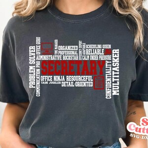 Secretary Word Art Svg - Cut File - Svg - Dxf - Eps - Png - Cut File ...