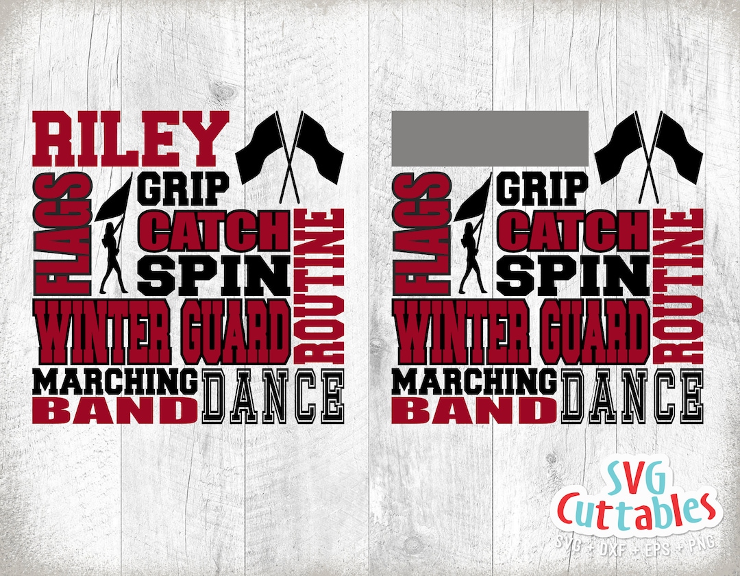 Winter Guard Svg - Color Guard Subway Art - Svg - Dxf - Eps - Png - Cut ...