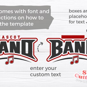 Band Svg Cut File - Band Template 0010- Svg - Eps - Dxf - Png ...