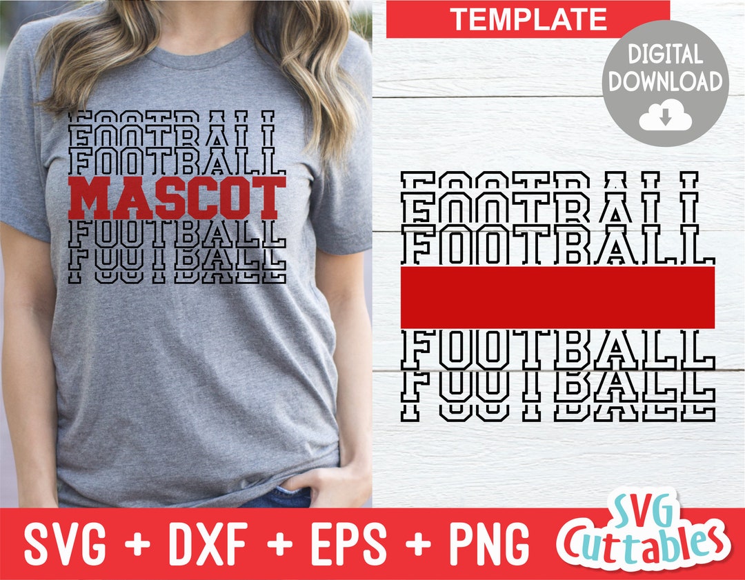 Football Cut File - Football Template 0042 - Svg - Eps - Dxf - Football ...