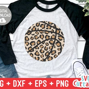 Leopard Print Basketball Svg - Basketball Cut File - Svg - Dxf - Eps ...