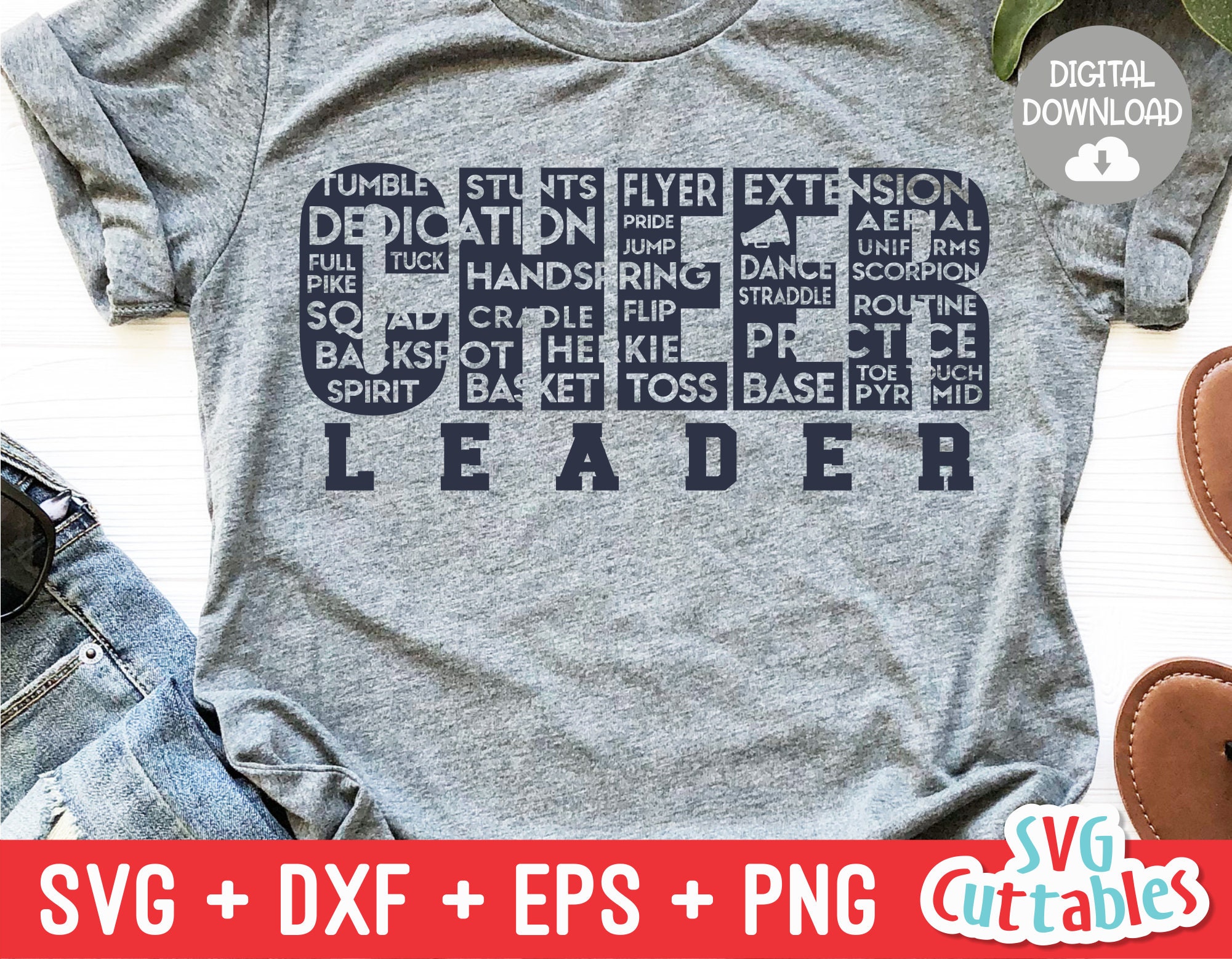 Cheer Word Art Svg Cheerleader Cut File Dxf Eps Svg - Etsy