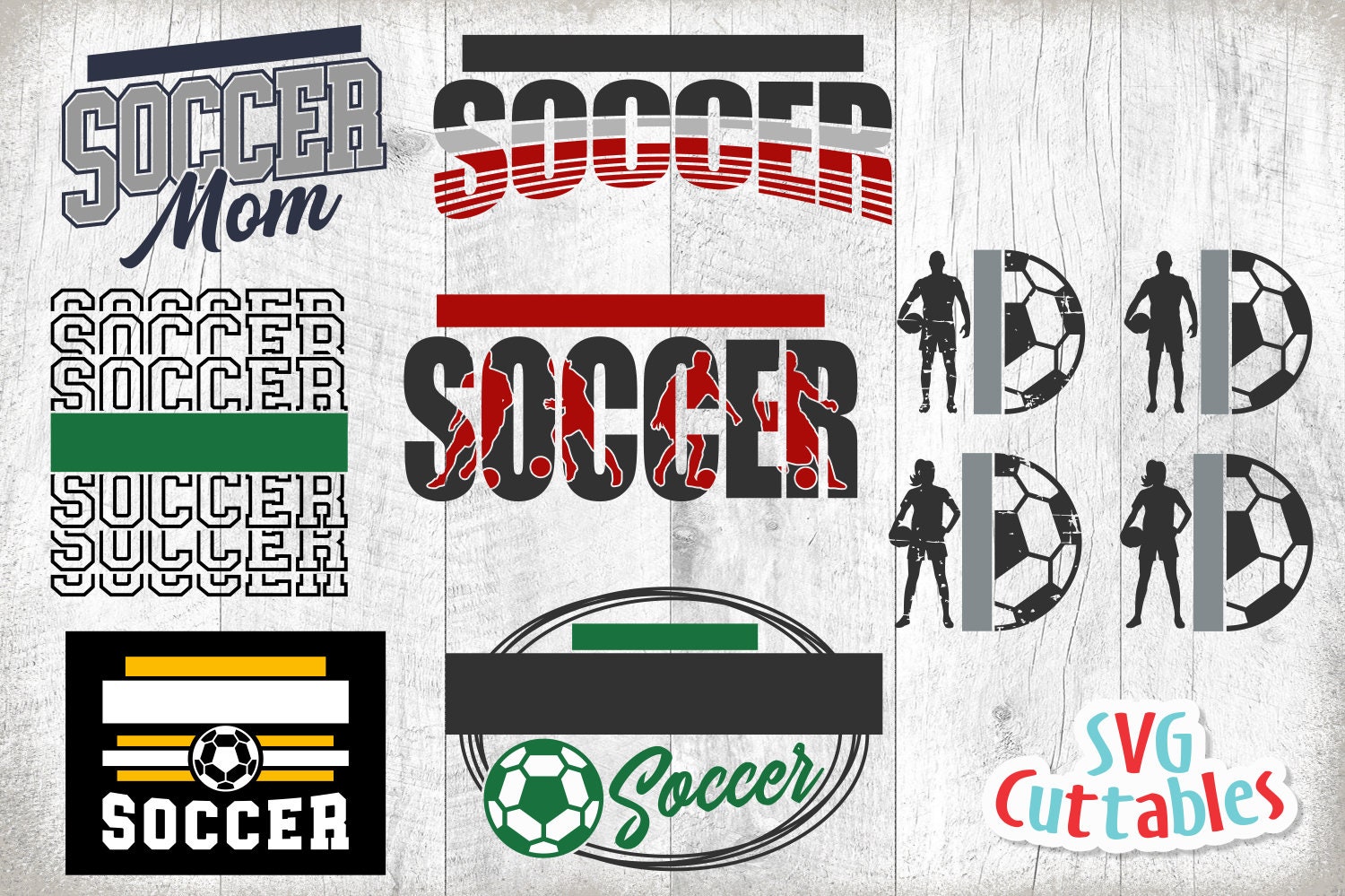 Soccer Svg Bundle 2 - Soccer Svg - Soccer Team - Soccer Template Bundle ...