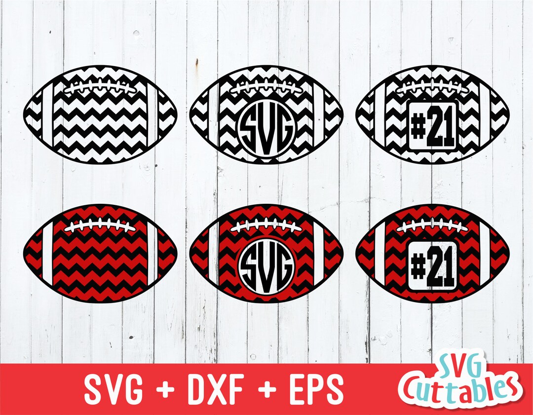 Chevron Football Svg, Football Monogram Frame, Football Cut File, Svg ...