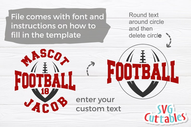 Football Cut File Football Template 0040 Svg Eps Dxf - Etsy