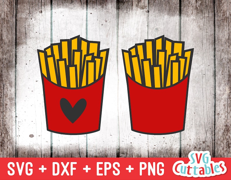 French Fries Svg - Dxf - Eps - Png - French Fry Svg - Silhouette ...