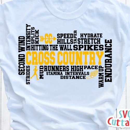 Cross Country Svg Cross Country Word Art SVG DXF EPS - Etsy