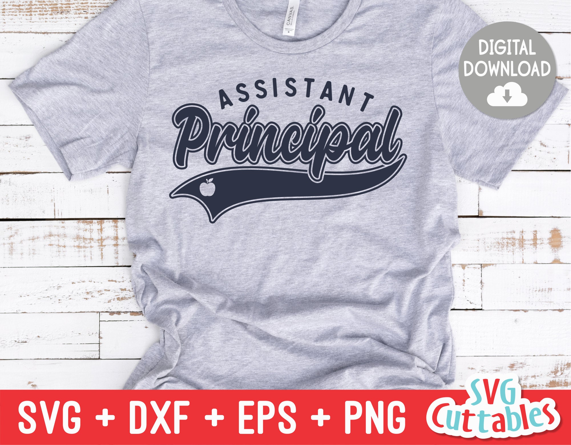 Assistant Principal Svg - Principal Cut File - Swoosh - Svg - Dxf - Eps ...