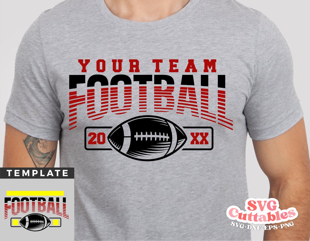 Football Cut File - Football Template 0065 - Svg - Eps - Dxf - Football ...