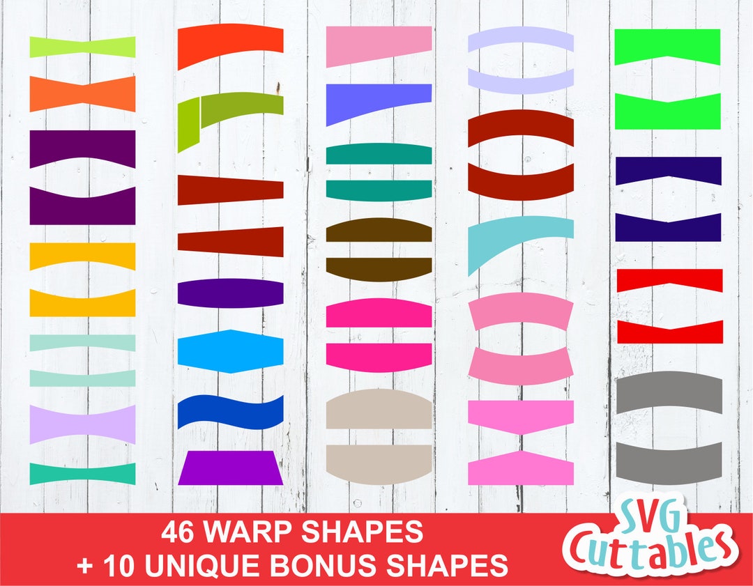 Warp Shapes SVG - Envelope Tool Shapes - Warp Tool Shapes - Svg - Dxf ...