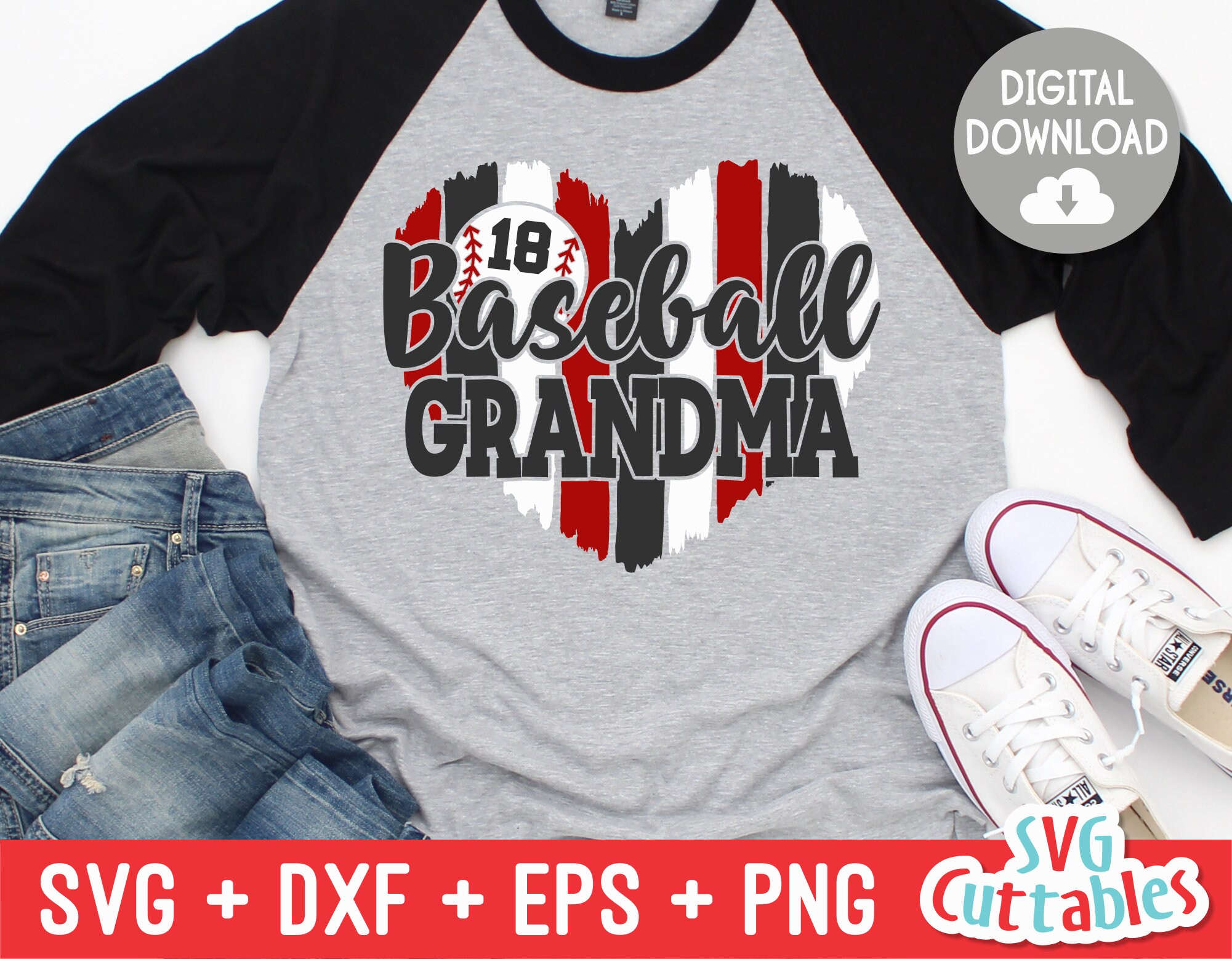 Baseball Grandma Svg Baseball Cut File Svg Dxf Eps Etsy