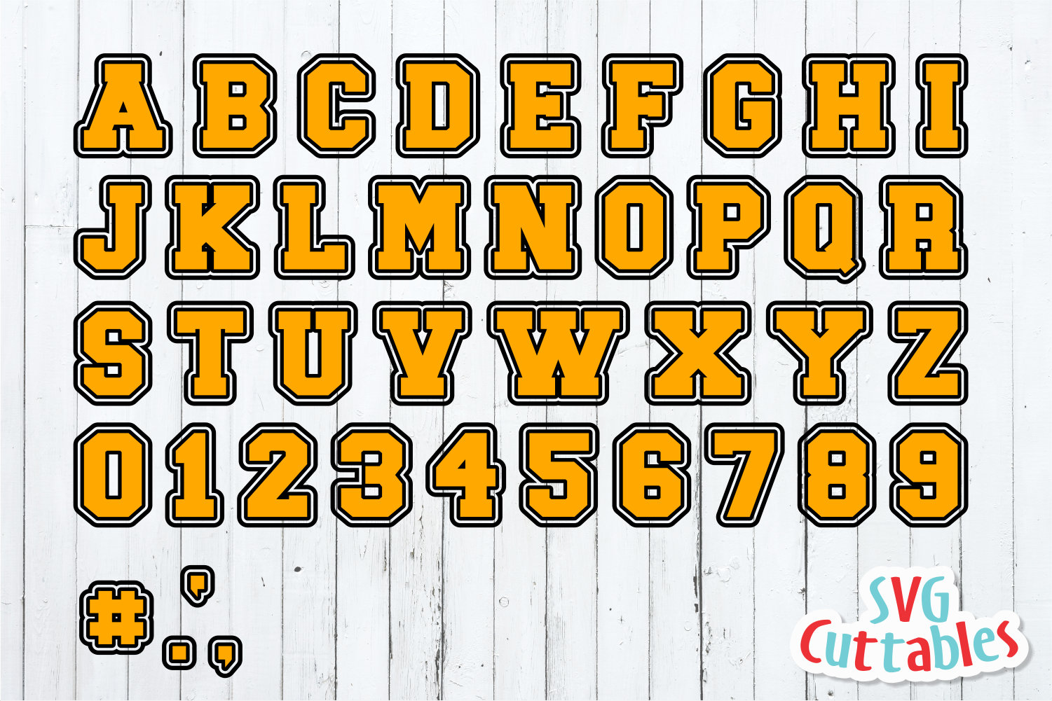 Double Outlined Sport Alphabet Svg - Two Color - Numbers - SVG, EPS ...