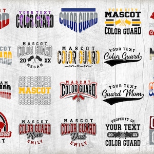 Color Guard Svg Bundle - Color Guard Template Bundle 1 - Svg - Dxf ...