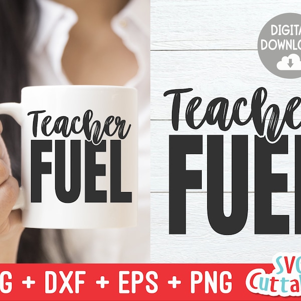 Teacher Fuel Svg - Etsy