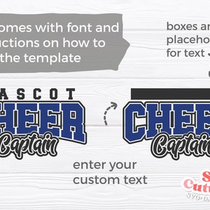 Cheer Captain Svg Cut File - Cheer Template 0079- Svg - Eps - Dxf ...