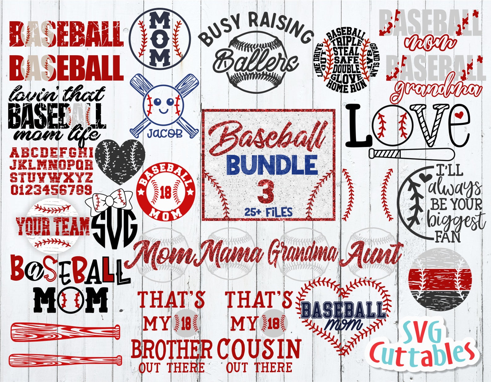 Baseball Bundle 3 Svg Baseball Cut Files Svg Eps Dxf - Etsy