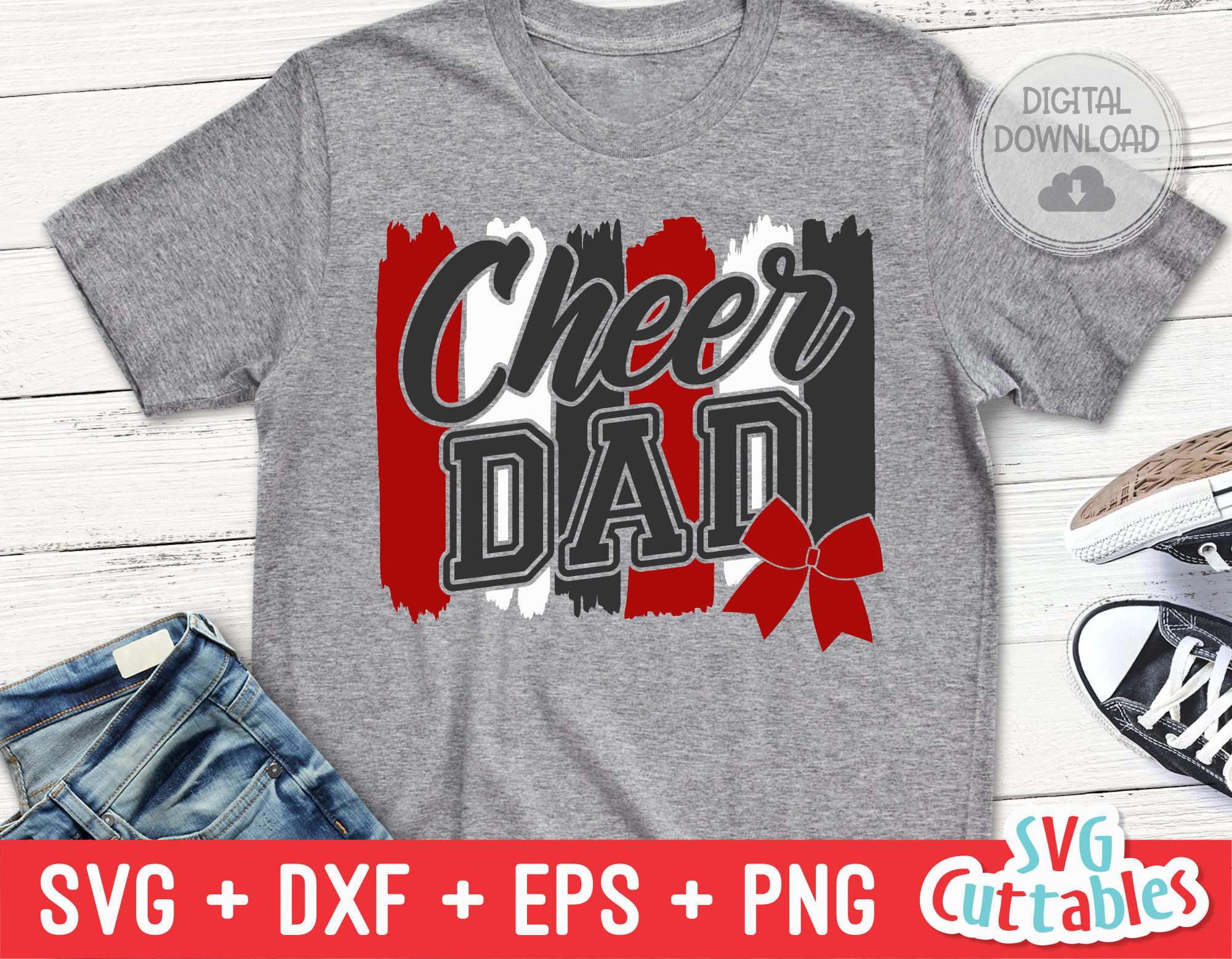 Cheer Dad Svg Cheer Dad Cut File Cheer Bow Svg Dxf Eps - Etsy