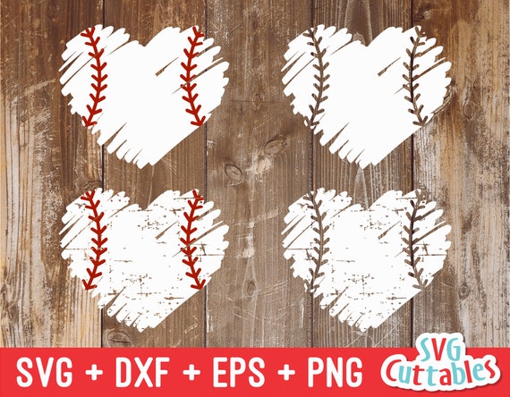 Baseball Heart Svg Softball Heart Svg Distressed Grunge | Etsy