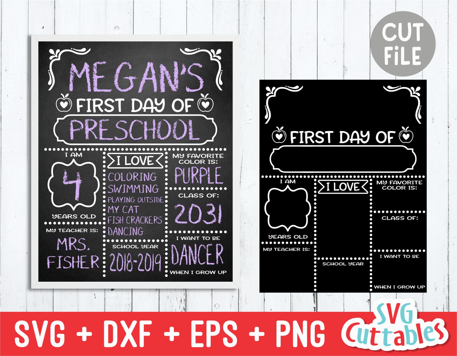 1st Day of School Svg - First and Last Day of School Cut File - Svg ...