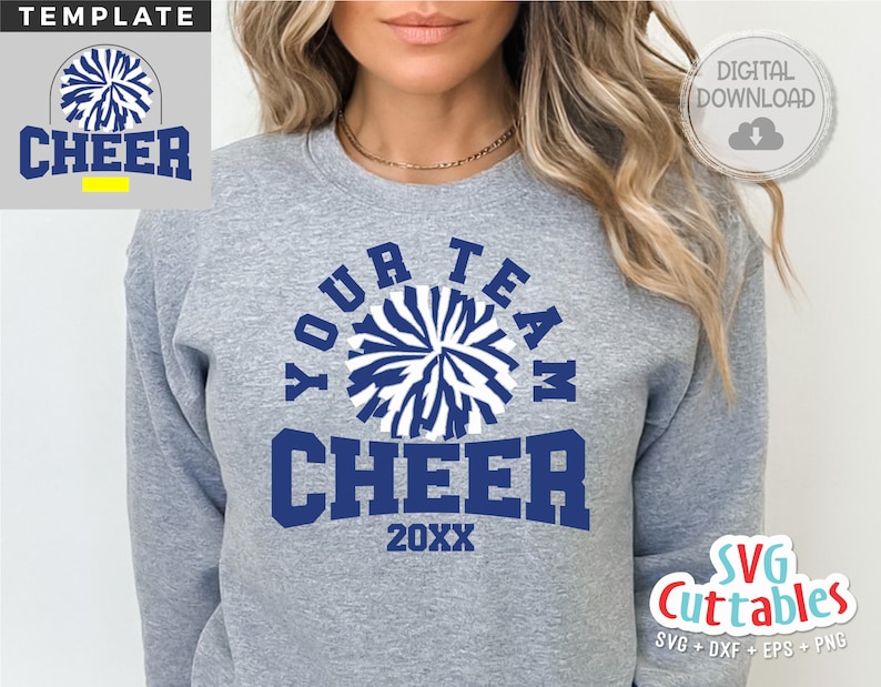 Cheer Svg Cut File - Cheer Template 0067 - Svg - Eps - Dxf ...