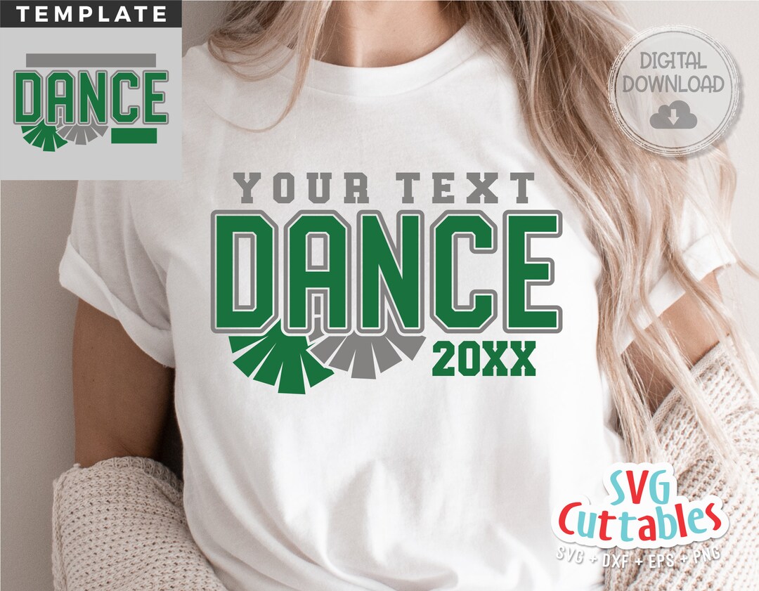 Dance Svg Cut File - Dance Team - Dance Template 0044 - Svg - Eps - Dxf ...