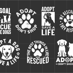 Rescue Dog Svg Bundle - Funny Cut File - Dog Rescue Svg - Dxf - Eps ...