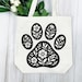 Floral Paw Print Svg - Paw Print Png Clipart - Cut File - Svg - Dxf ...