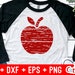 Distressed Apple SVG Teacher Cut File Svg Eps Dxf - Etsy